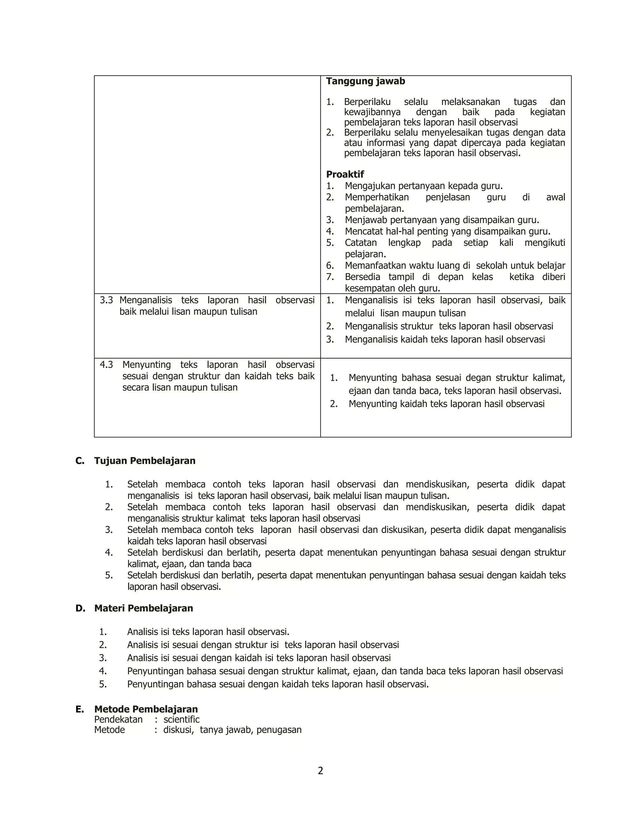 Contoh RPP kur 13 | DOCX