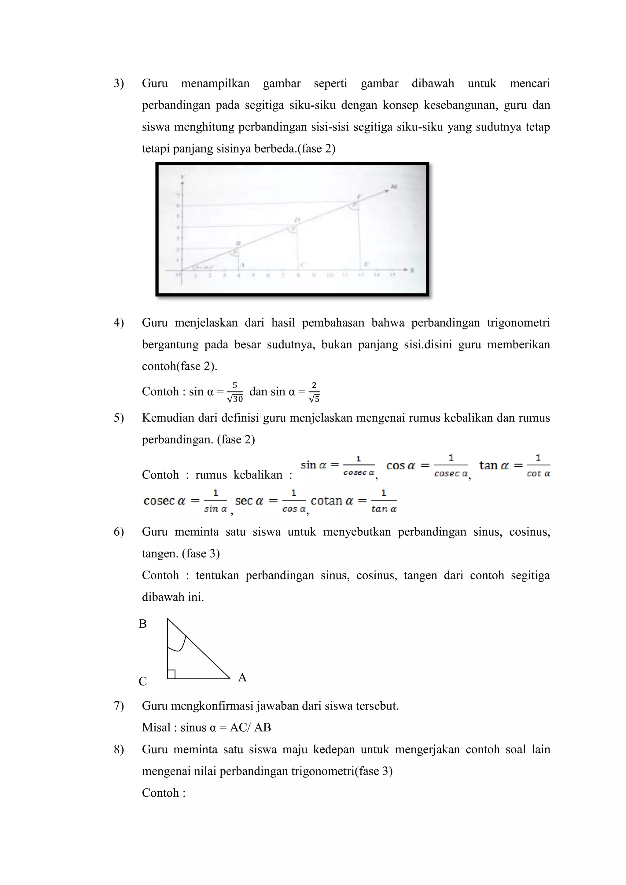 rencana pelaksanaan pembelajaran bab trigonometri PBI | PDF