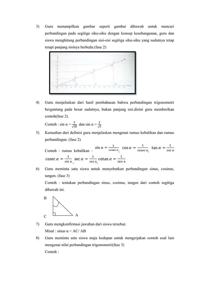 rencana pelaksanaan pembelajaran bab trigonometri PBI | PDF