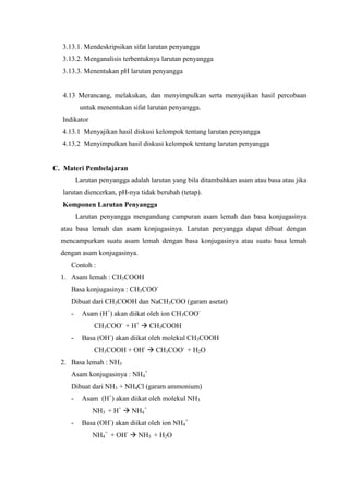 RPP Larutan Penyangga | PDF