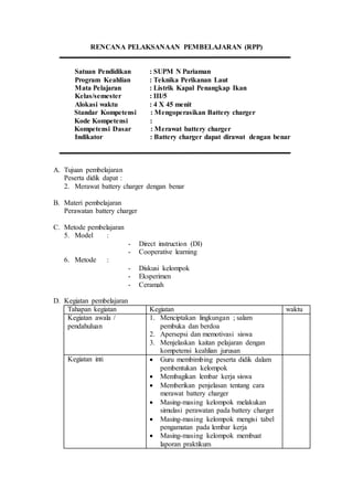 Rpp listrik kapal penangkap ikan semester 5 | PPT