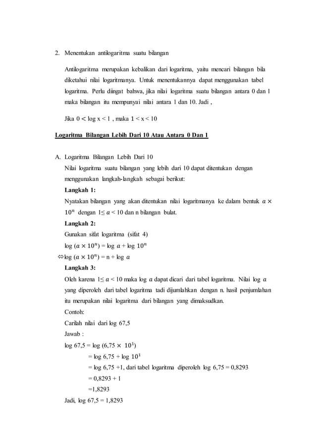 Rpp menentukan nilai logaritma menggunakan tabel logaritma ( RPP eksponen dan logaritma ) | PDF