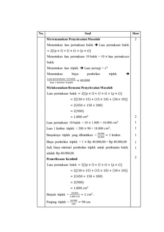 Rpp luas dan volume balok | DOCX