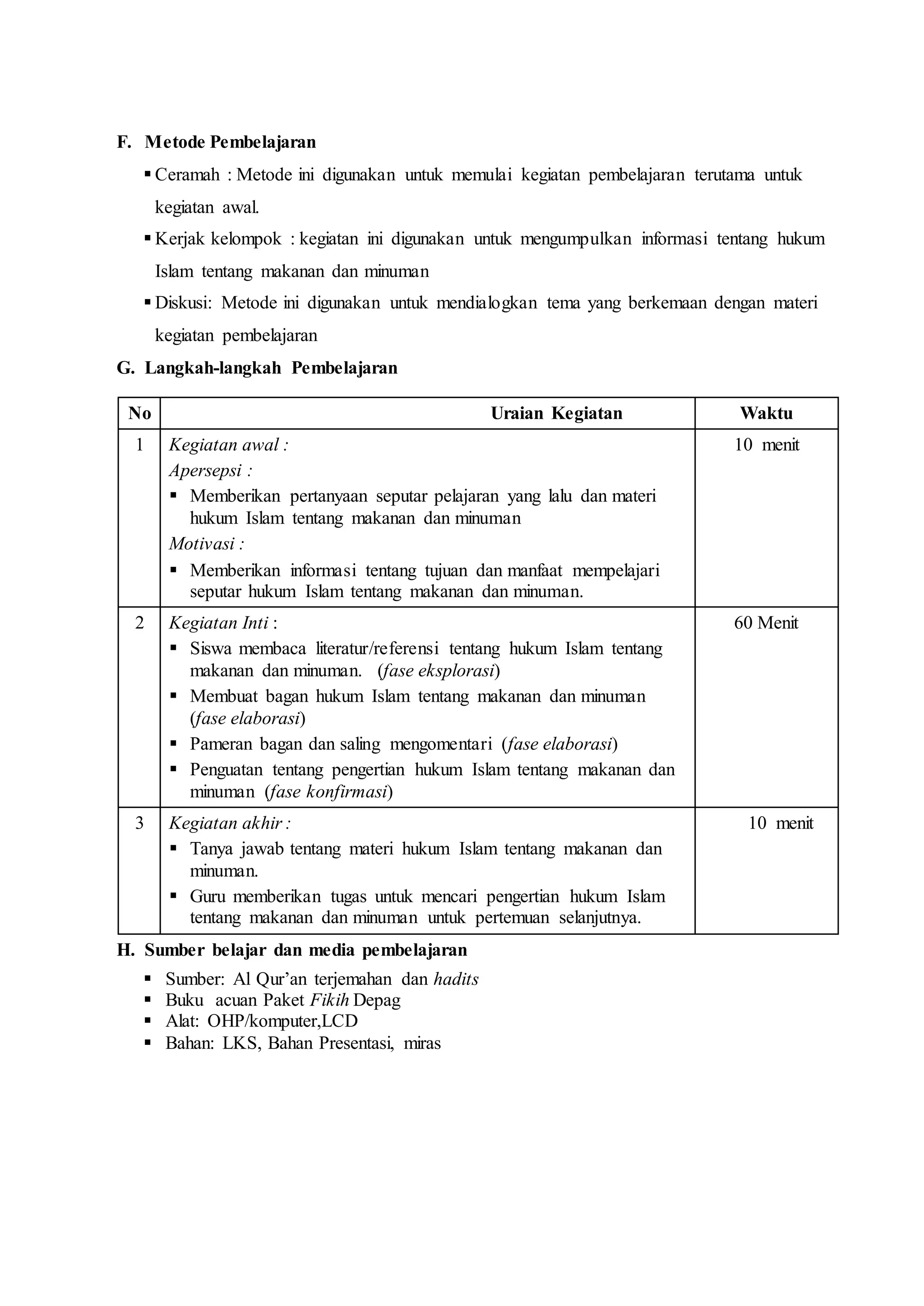 Rpp makanan minuman halal dan haram (Ari Efendi, Teknologi Pendidikan ...