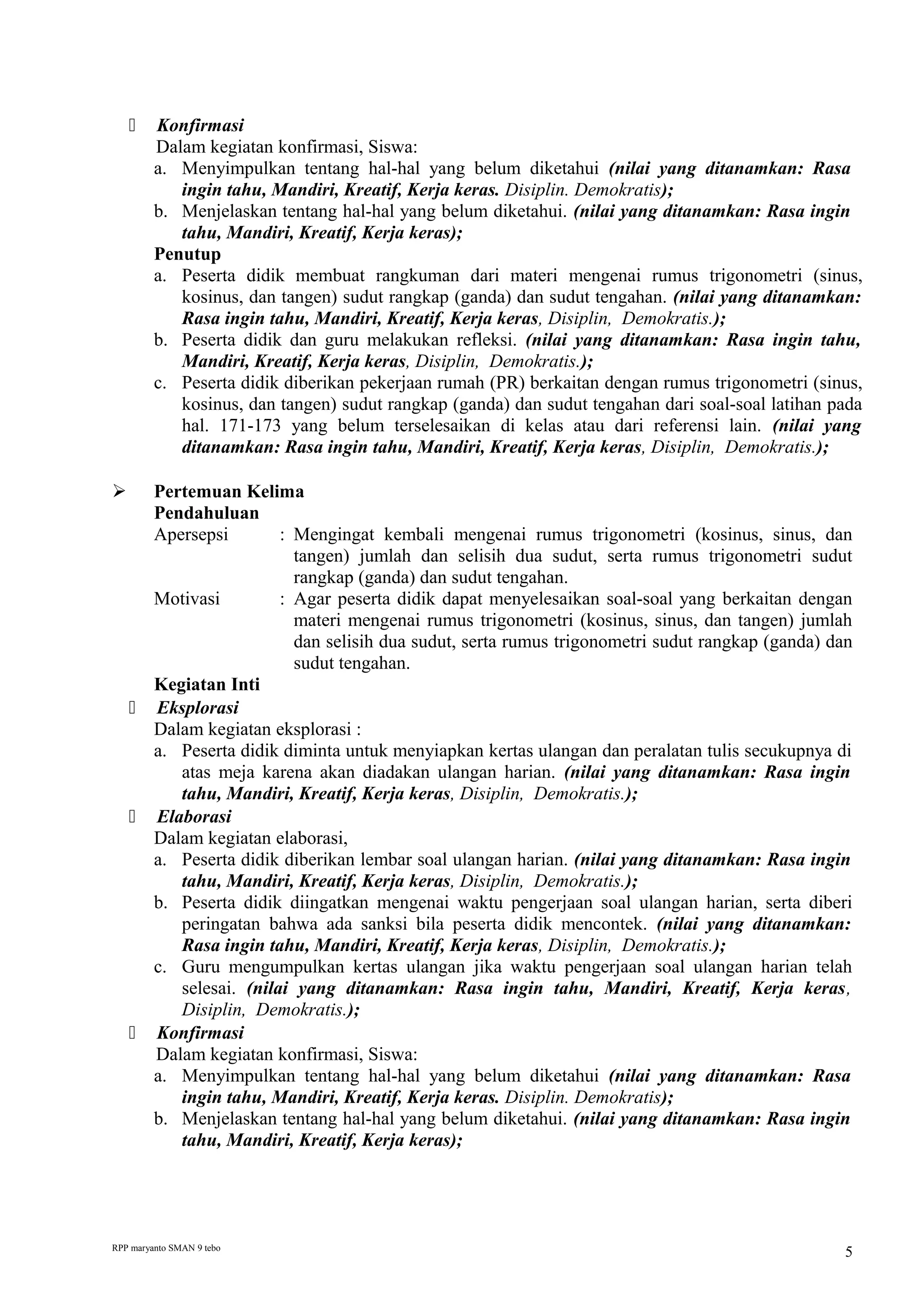 Rpp maryanto trigono rumus jumlah dan kali - sm an9teboschid - maryanto | DOC