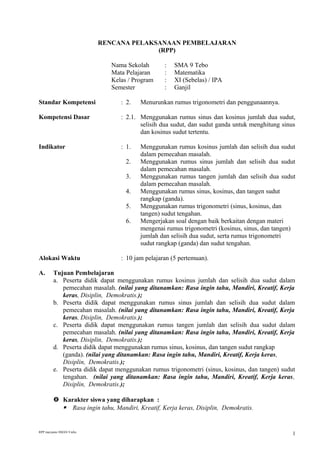 Rpp maryanto trigono rumus jumlah dan kali - sm an9teboschid - maryanto | DOC