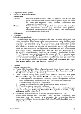 Rpp maryanto trigono rumus jumlah dan kali - sm an9teboschid - maryanto | DOC