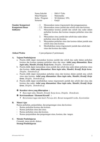 Rpp maryanto trigono rumus jumlah dan kali - sm an9teboschid - maryanto | DOC