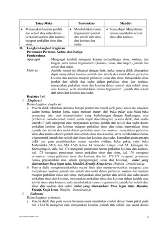 Rpp maryanto trigono rumus jumlah dan kali - sm an9teboschid - maryanto | DOC