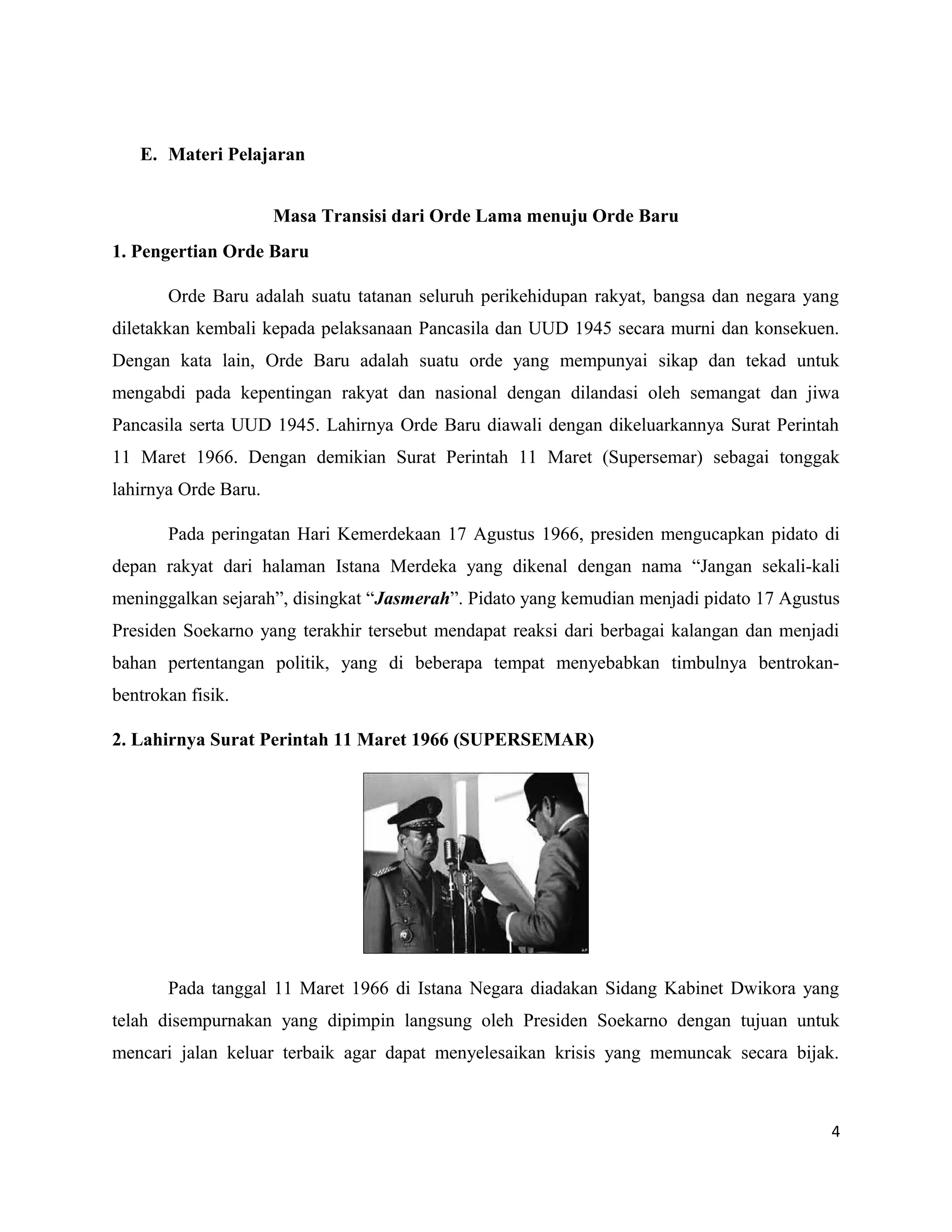 contoh Rpp masa transisi orla orba baru | PDF