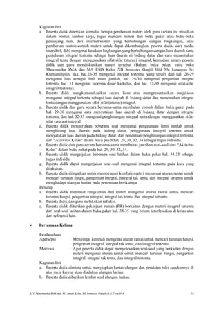 Rpp matematika SMA (integral ipa) | DOC