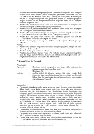 Rpp matematika SMA (integral ips) | DOC