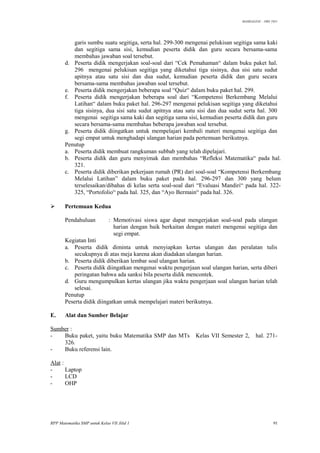 Rpp matematika kelas vii 6(1) | PDF
