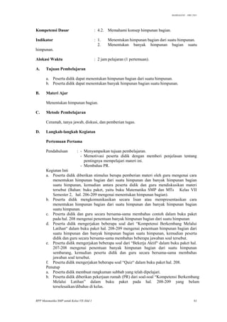 Rpp matematika kelas vii 4(1) | PDF