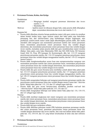 Rpp matematika SMA (matriks ips) | PDF