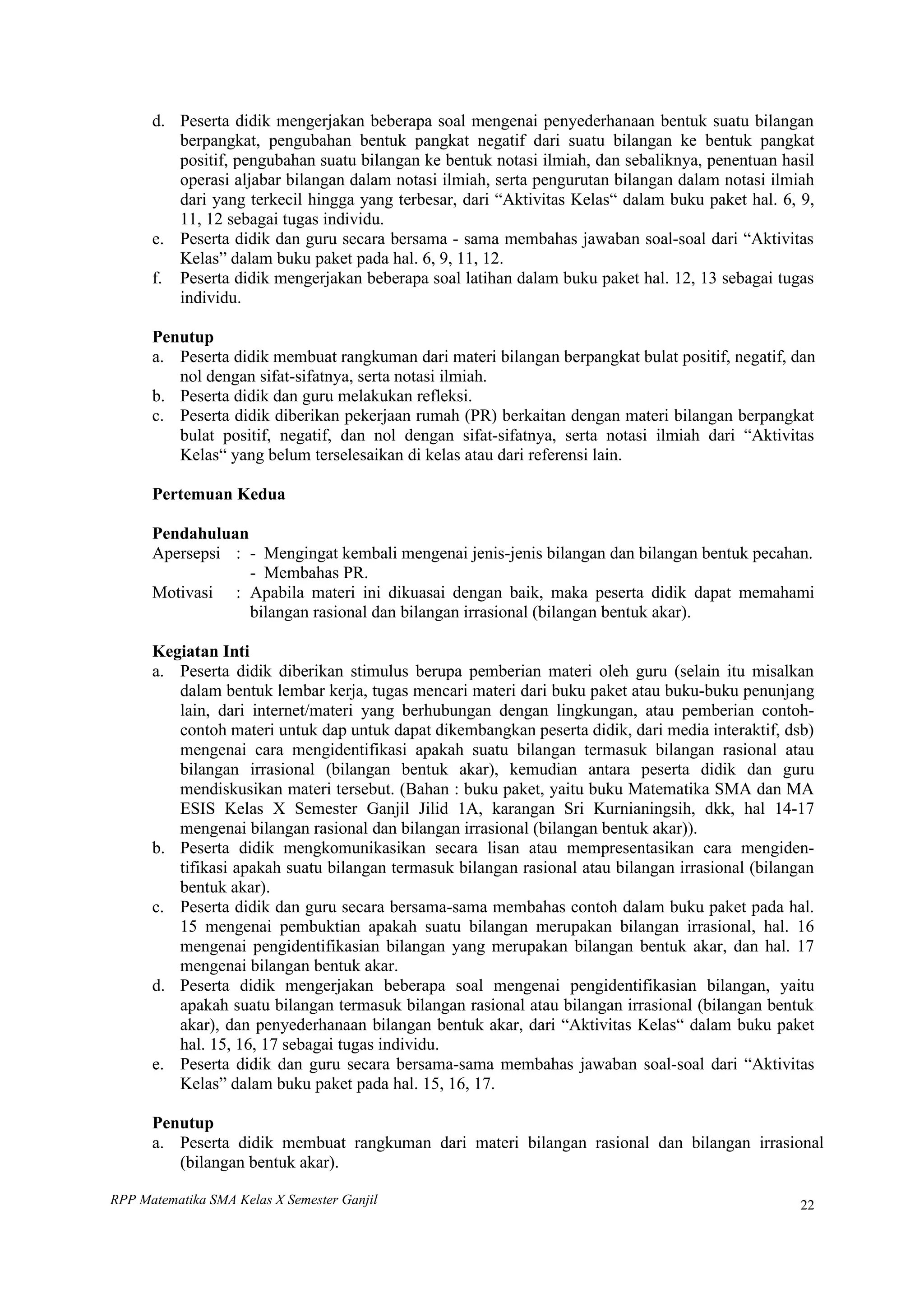 Rpp matematika SMA (pangkat, akar, dan logaritma) | DOC