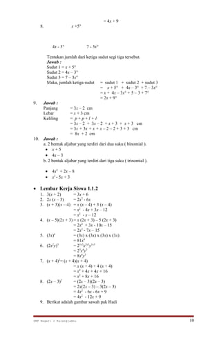 Rpp matematika smp kelas 8 | DOC