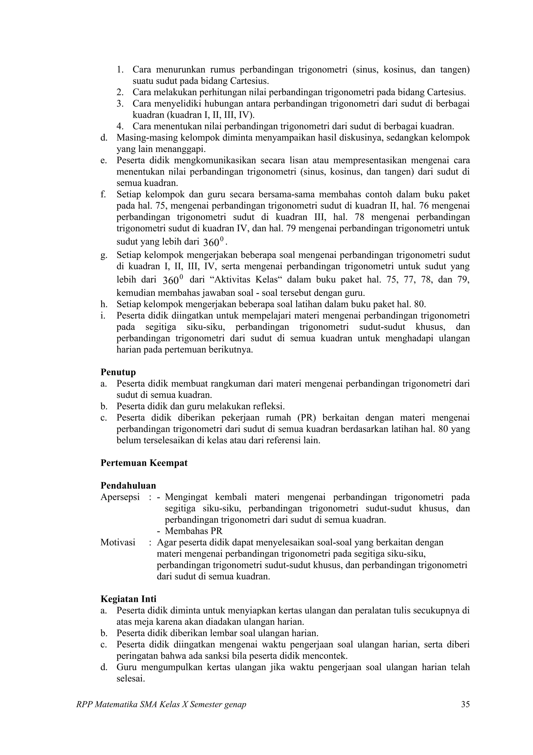 Rpp matematika SMA (trigonometri) | DOC