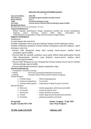 Rpp meditasi pandangan terang 6 copy | DOCX