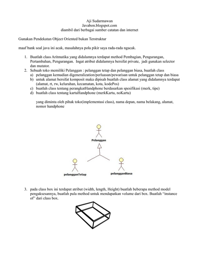 Bank soal java_1 | PDF