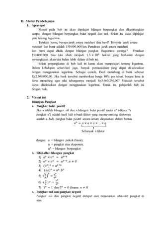 RPP Eksponen (Bilangan Pangkat) 0.1 | DOCX