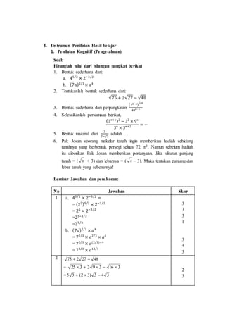 RPP Eksponen (Bilangan Pangkat) 0.2 | DOCX