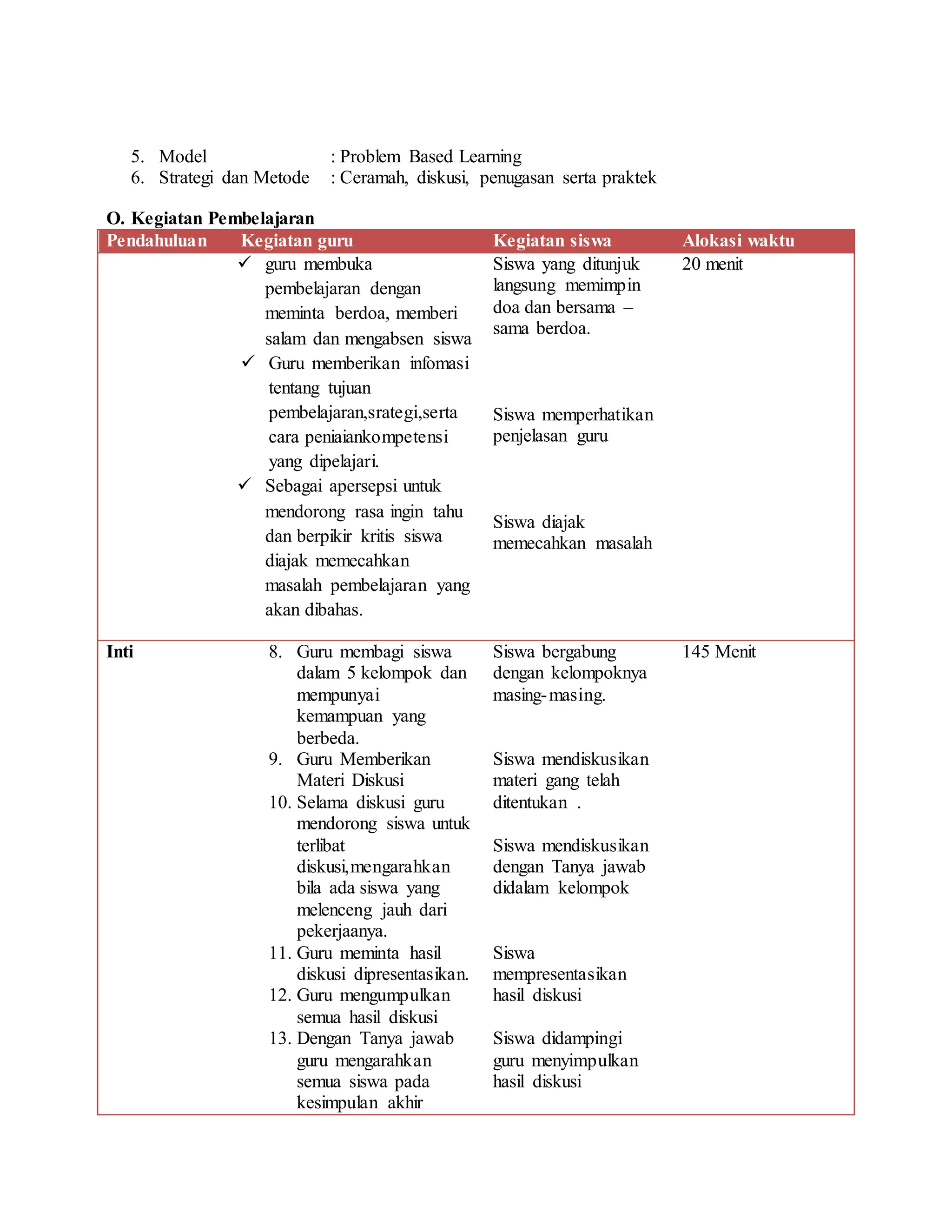 RPP GTO kelas X TOKR revisi 2017 | DOCX