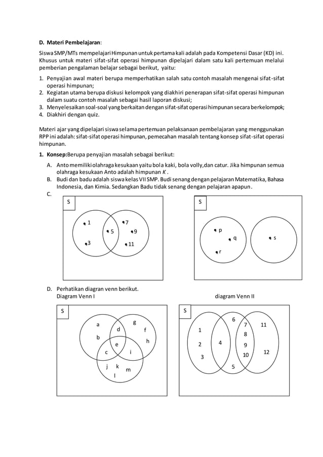 contoh Rpp operasi himpunan | DOCX