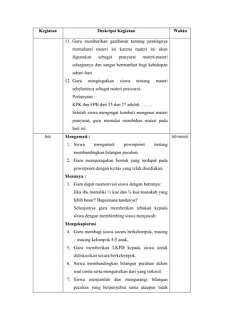 Rpp pecahan Problem basic Learning | PDF