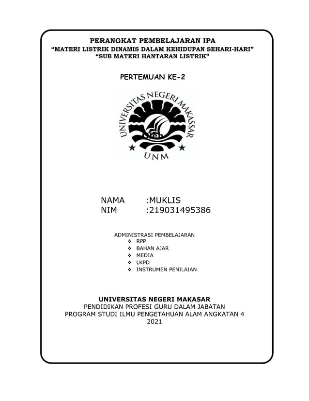 Rpp peerteaching muklis | PDF