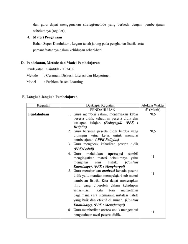 Rpp peerteaching muklis | PDF