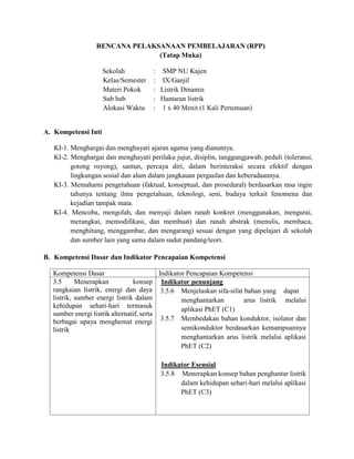 Rpp peerteaching muklis | PDF