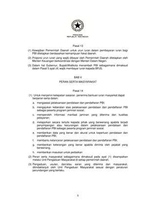 RPP penerima bantuan iuran jaminan sosial | PDF