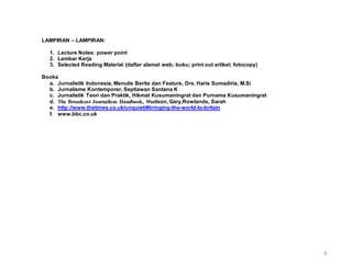 PENULISAN NASKAH BERITA TV FEATURE & DOKUMENTER - MATERI : RPP ...