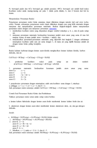 Rpp persamaan reaksi olan | PDF