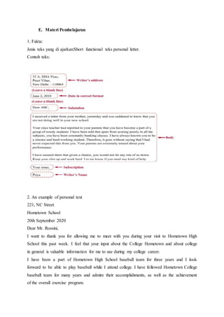 Rpp personal letter laily rahmawati | DOCX