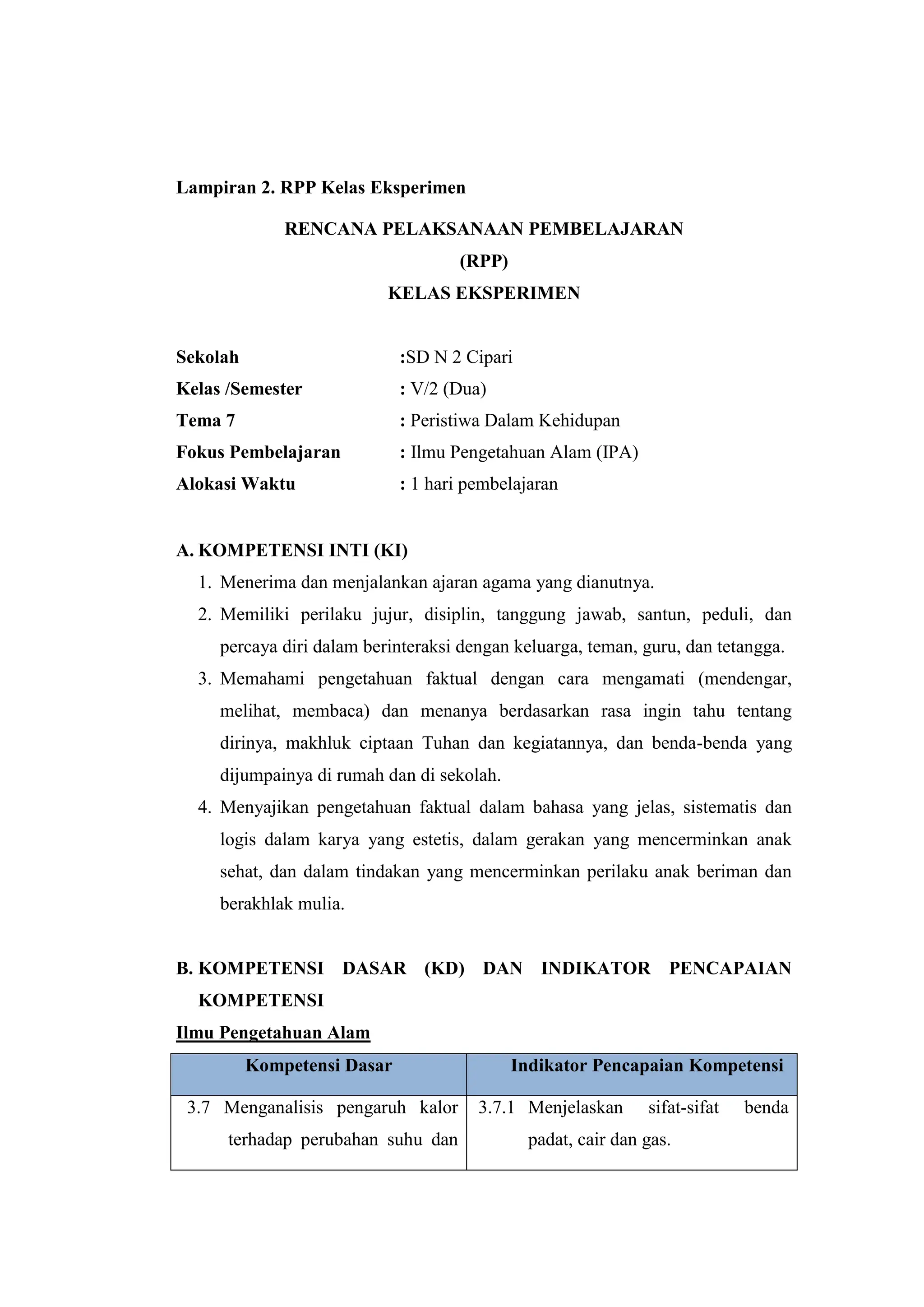 RPP PERUBAHAN WUJUD ZAT KELAS 5 SEMESTER 2.pdf | Free Download