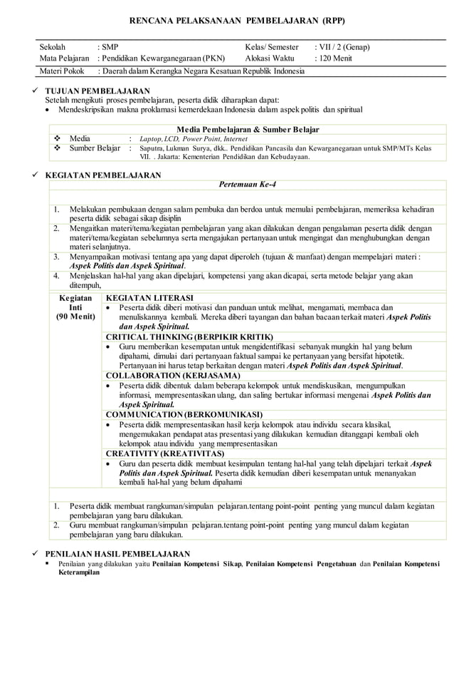 RPP PKN Kelas 7 Semester 2.docx