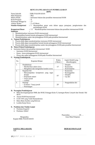 Rpp pkn smk kelas x | PDF