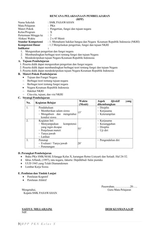 Rpp pkn smk kelas x | PDF