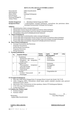 Rpp pkn smk kelas x | PDF