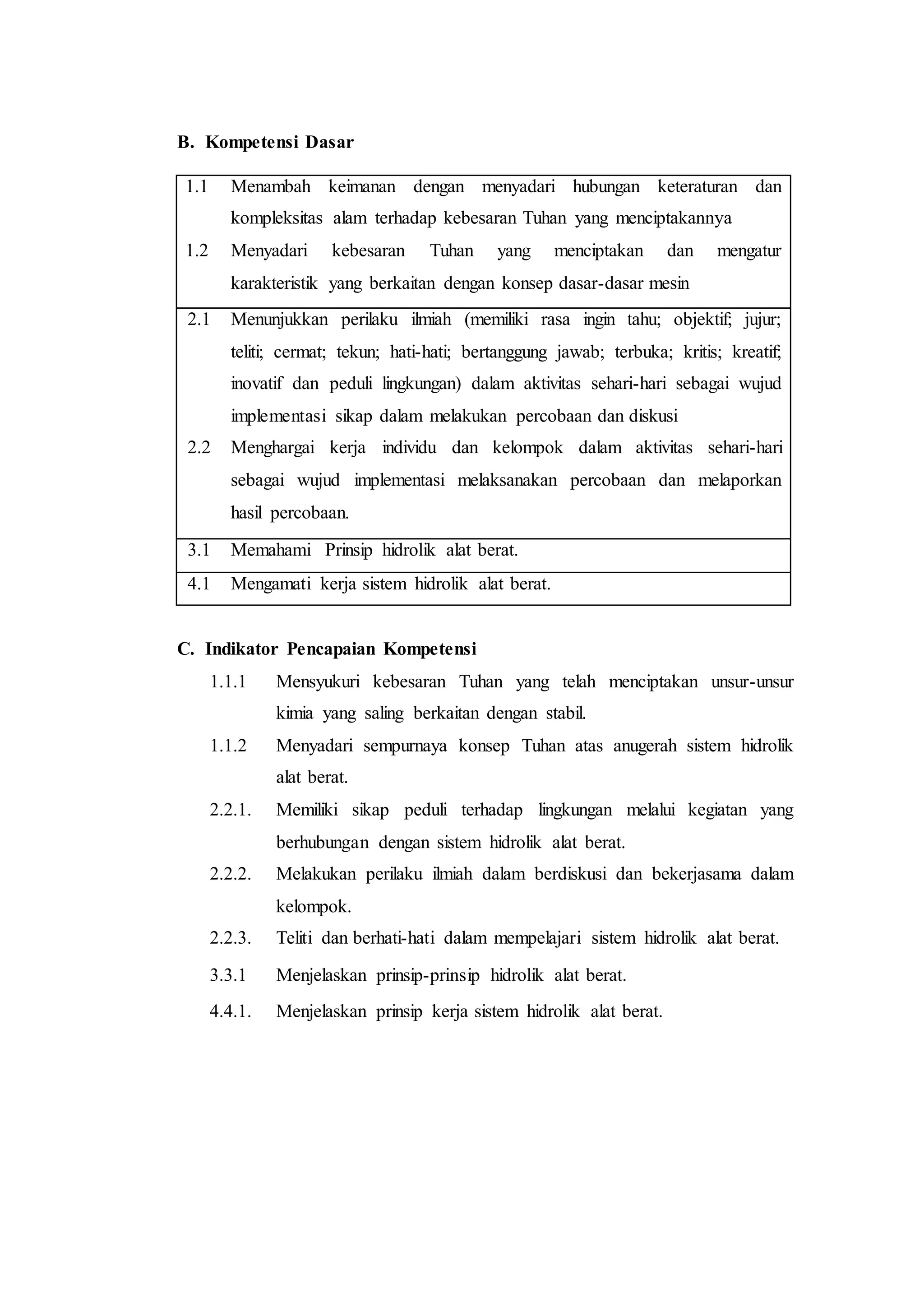 Rpp power train dan hidrolik alat berat xi (kusmanto) | DOCX