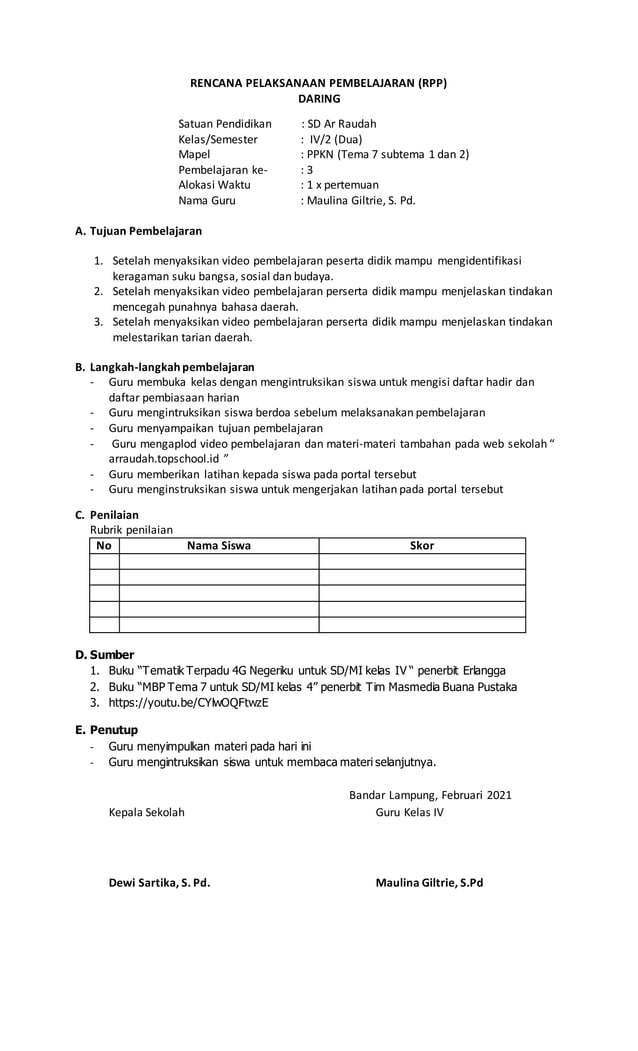 Rpp ppkn pb3 (1) | DOCX