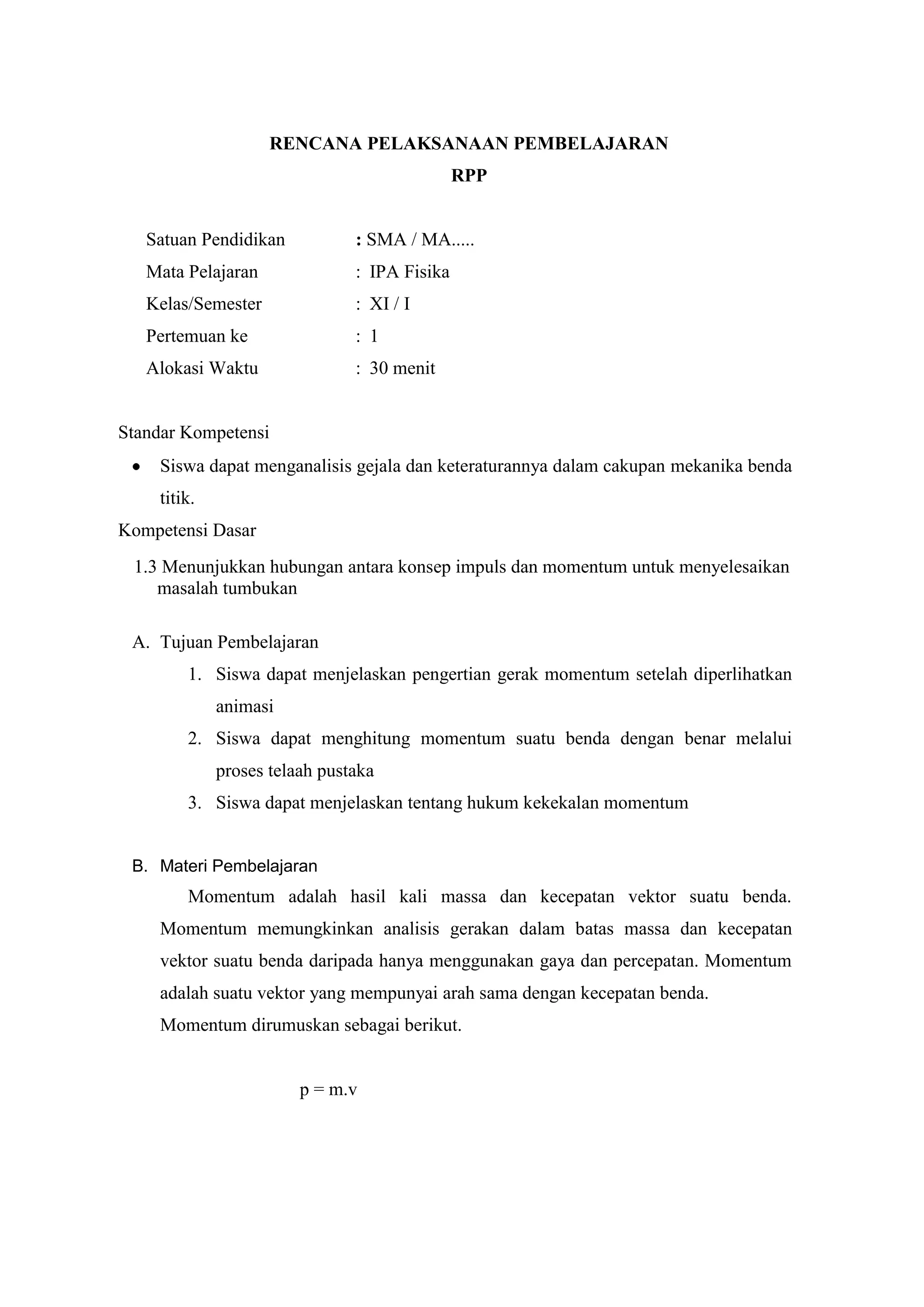 Rpp ppl momentum (file PPL 1) | DOCX