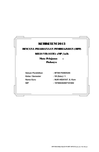 Rpp prakarya KANG RUN DAYAT | DOC