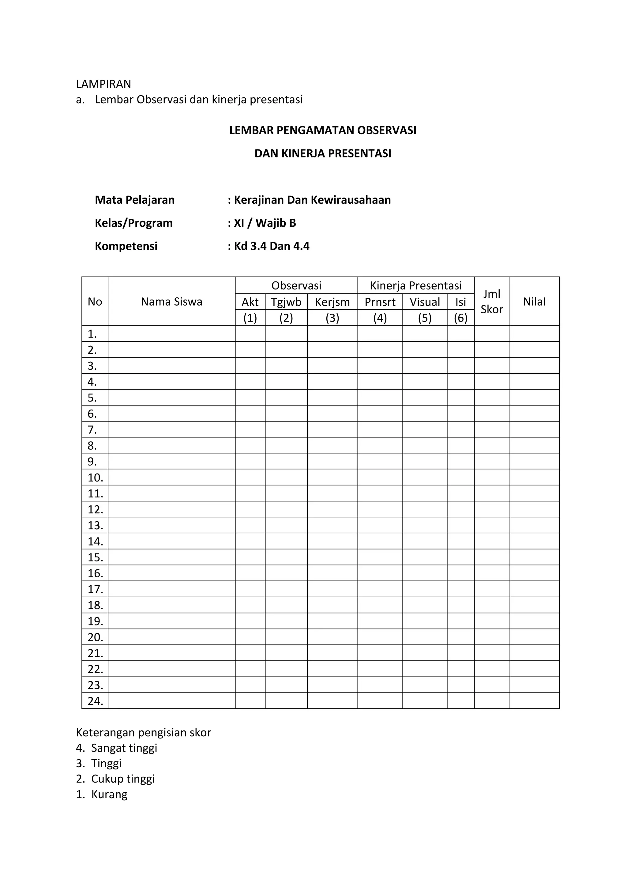 Rpp prakarya pengelolahan kd 4 | PDF