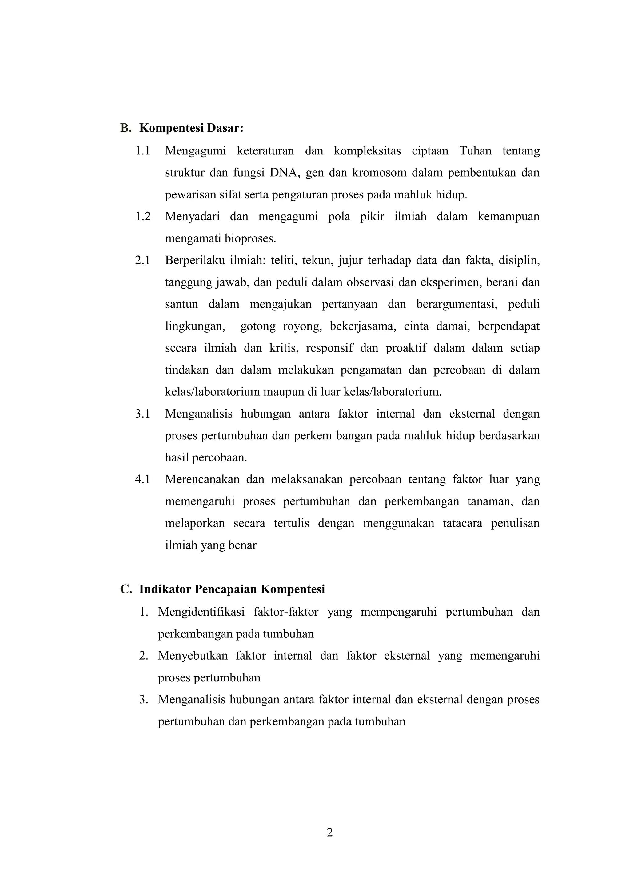 RPP Problem Based Learning Pertumbuhan & Perkembangan | PDF