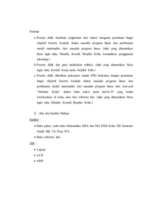 Rpp program linear | PDF