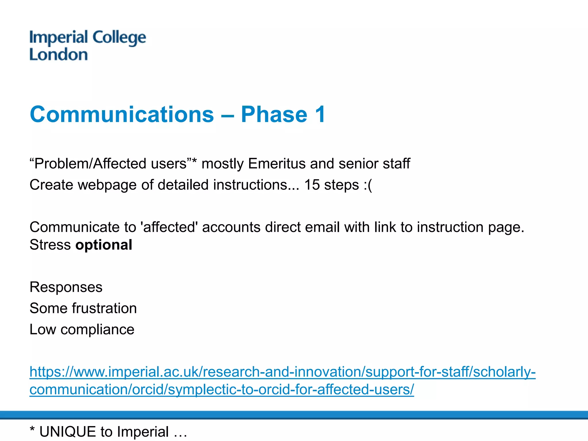 ORCID & Symplectic integration | PPTX