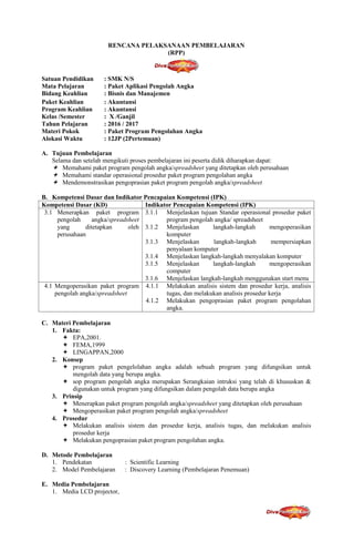 Rpp revisi 2016 spreadsheet x smk rpp diva pendidikan | PDF